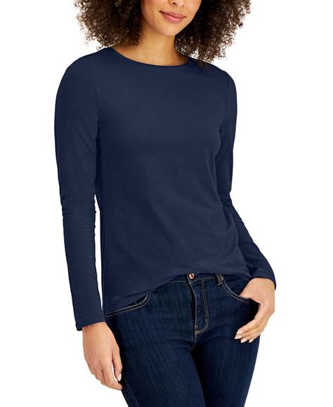 Style And Co Long Sleeve Top Created For Macys And Reviews Tops Women