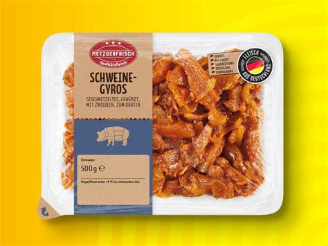 Metzgerfrisch Schweine Gyros 500 G Von Lidl Ansehen