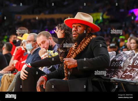 Boxer Floyd Mayweather Attends An Nba Basketball Game Between The