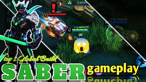 Saber Gameplay Build Top 1 Global Saber Mobilelegends Bang Bang