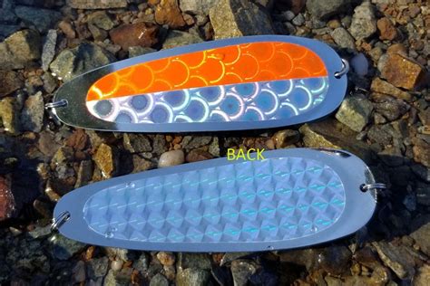 4 3 8” Salmon Scale Series Bendable Flat Steel Dodger Silver Scale