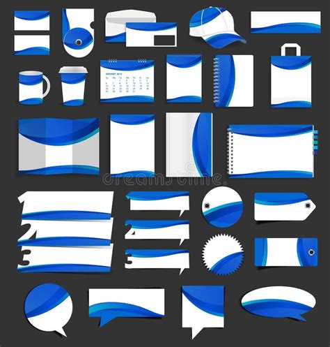Vector Corporate Identity Templates Stock Vector Illustration Of