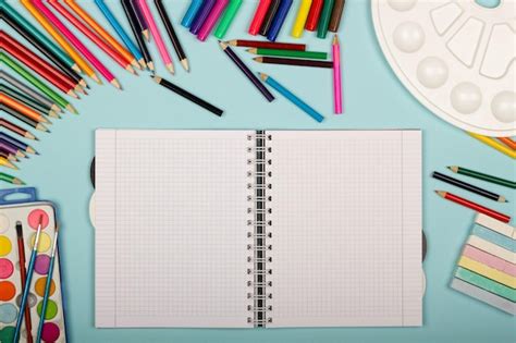 Premium Photo Blank Sheet Of Paper Of An Open Math Notebook Art