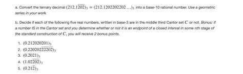 solved a convert the ternary decimal 212 1202 3
