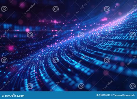 Digital Data Flow Vibrant Particles Abstract Technology Background