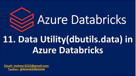 11 data utility dbutils data in azure databricks in databricks