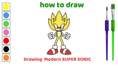 How To DRAW Modern SUPER SONIC Sonic The Hedgehog In Sonic 2 Movie