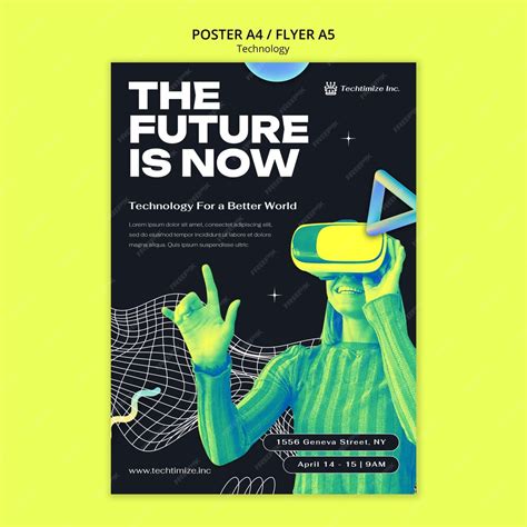 Free Psd Technology Concept Poster Template