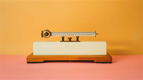 Premium Photo Portrait Of Vernier Scale Isolated On Flat Color Background