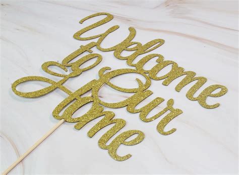 Zxyxka Welcome To Our Home Cake Topper Home Sweet Home Cake Topper