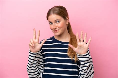 Premium Photo Young Caucasian Woman Isolated On Pink Background
