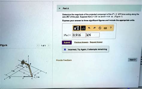 SOLVED Determine The Magnitude Of The Projected Component Of The P 3