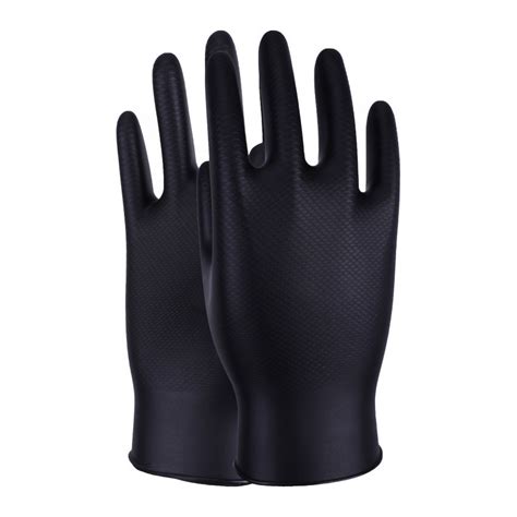 Uci Dg Maxim™ Bk Black Nitrile Gloves Disposable Gloves Justworkgloves