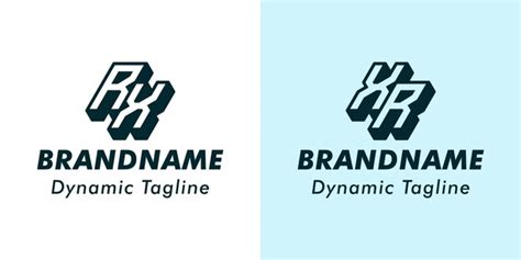 Premium Vector Letter Rx And Xr 3d Monogram Logo Suitable For
