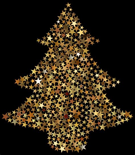Download Christmas Tree Stars Gold Svg Freepngimg