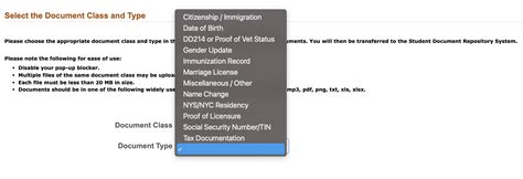 Document Upload Admissions Queens College Cuny