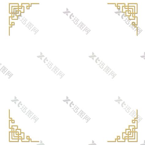 金色欧式花纹边框元素设计元素 编号 133301 迅图网xunpic cn