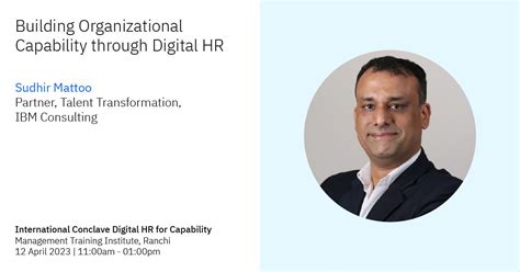 Sudhir Mattoo On Linkedin Hr Ibm Ibmindia Ibmconsulting Digitalhr
