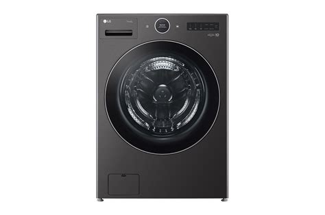 Lg Black Steel 58 Cu Ft Front Load Washer With Ai Dd™ 20 And Lcd