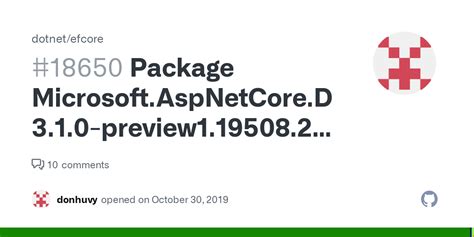 Package Microsoftaspnetcorediagnosticsentityframeworkcore 310 Preview11950820 Is Not