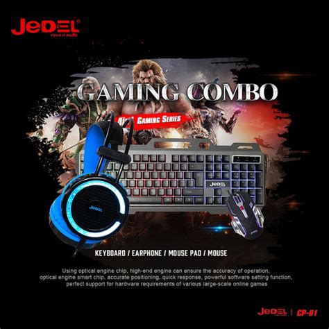 3 In 1 Combo Pack With Rgb Light Gaming Keyboard Mouse And Headphone Jedel Cp 02 3 In 1 Combo