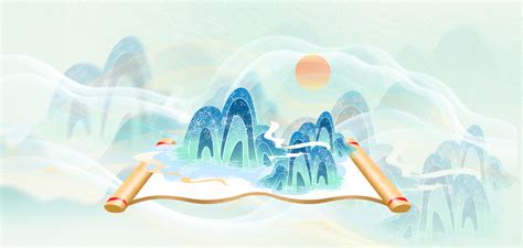 卷轴打开背景图片卷轴打开背景素材图片千库网