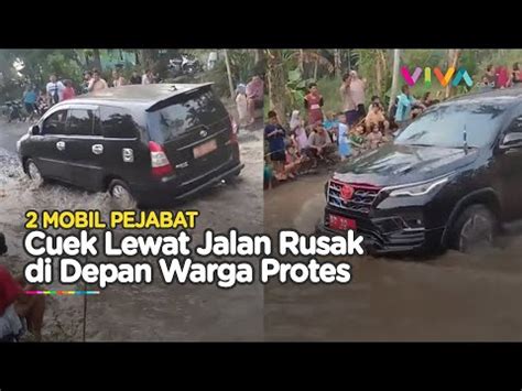 Urat Malu Putus Rombongan Pejabat Lintasi Jalan Rusak Saat Warga Protes