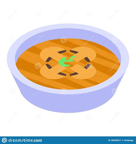 Mushroom Soup Icon Isometric Style Stock Vector Illustration Of