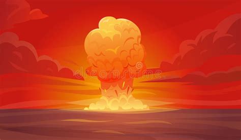 Nuclear Explosion Composition Stock Vector Illustration Of Mushroom