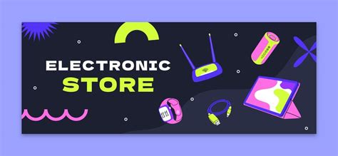 Free Vector Electronics Store Template Design