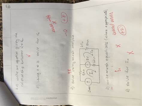 Solved Write An Equation Giving The Relationship Between V Chegg Com