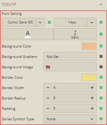 Customize Dashboard Tooltip Wyn Documentation