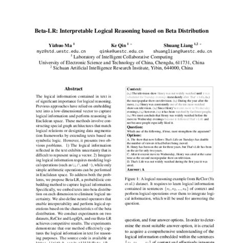 beta lr interpretable logical reasoning based on beta distribution
