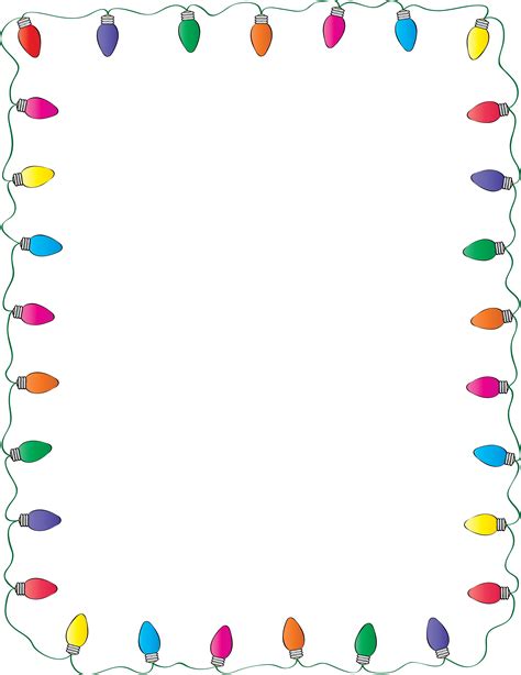 Christmas Lights Border Clipart Borders And Frames Christmas Border