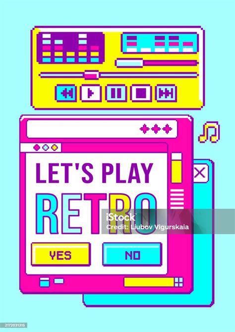 복사 공간이 있는 생생한 음악 앱 프레임 레트로 사용자 인터페이스 창 상자 크리에이티브 앱 및 아이콘 노스탤지어 Pc 요소 따옴표가 있는 오래된 미적 템플릿 1990