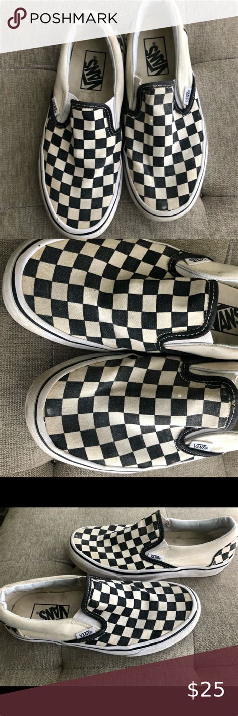 🤍🏁🖤black And White Checkered Vans 🖤🏁🤍 Checkered Vans White Checkered