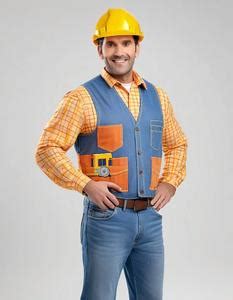 Bob The Builder Costume Mens Face Swap ID