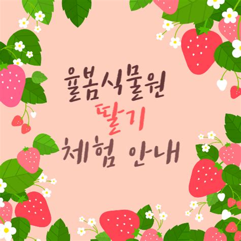 주말 나들이 당일치기 여행 경기도 광주 율봄식물원 딸기 따기 체험 내용 및 예약 안내