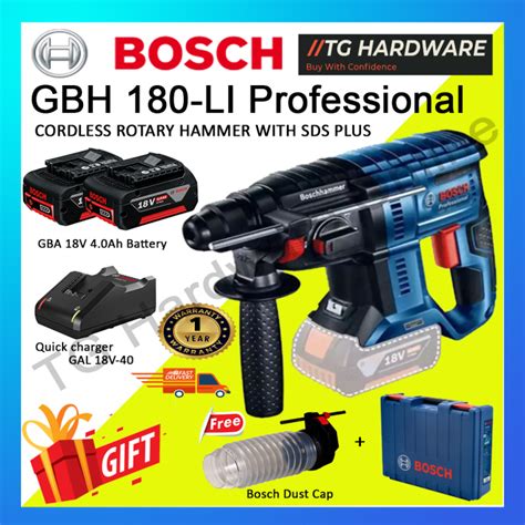 Bosch GBH LI Professional Cordless Rotary Hammer With SDS Plus Carbon Brushed Cordless