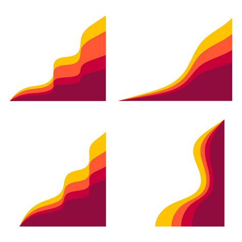 Stock Modern Wavy Corner Shape Element Vector 14542825 Vector Art At