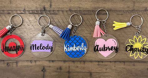 Personalized Acrylic Keychain Custom Keychain With Name Tassel