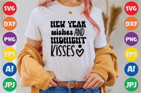 New Year Wishes And Midnight Kisses Svg Graphic By NF Design Park BD Creative Fabrica