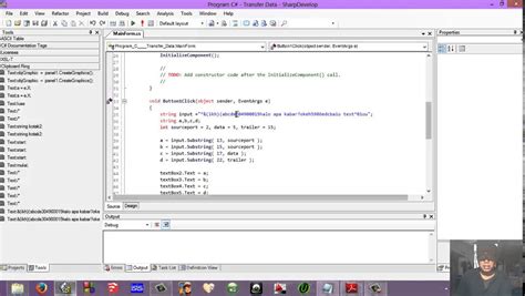 Program C Pemisahan Data With Sharpdevelop Youtube