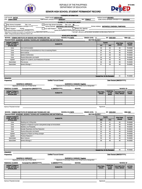Sf10 Template 11 Stem Gatus Pdf Middle Schools Science Technology Engineering And