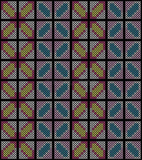 Seamless Pattern Colorful Abstract Cross Stitch Embroidery On Black