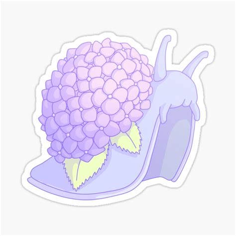 Hydrangea Snail Sticker For Sale By Rachel Anne Redbubble