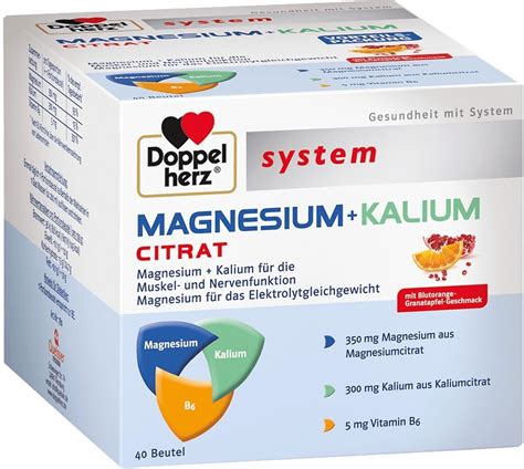 Doppelherz System Magnesium Kalium Citrat Granulat 40 Stk Ab 10 81