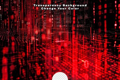 Binary Circuit Board Future Technology Red Cyber Security Concept