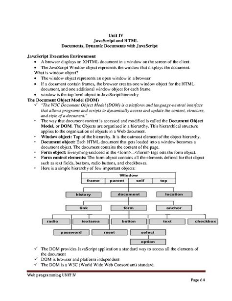 Web Programming Unit 4 Bu Web Programming Unit Iv Unit Iv Javascript