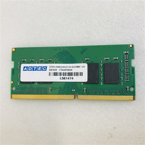 【目立った傷や汚れなし】adtec Pc4 2666 2400 2133 8gb Ddr4 2666 8gb ノートパソコン用メモリ Pc4